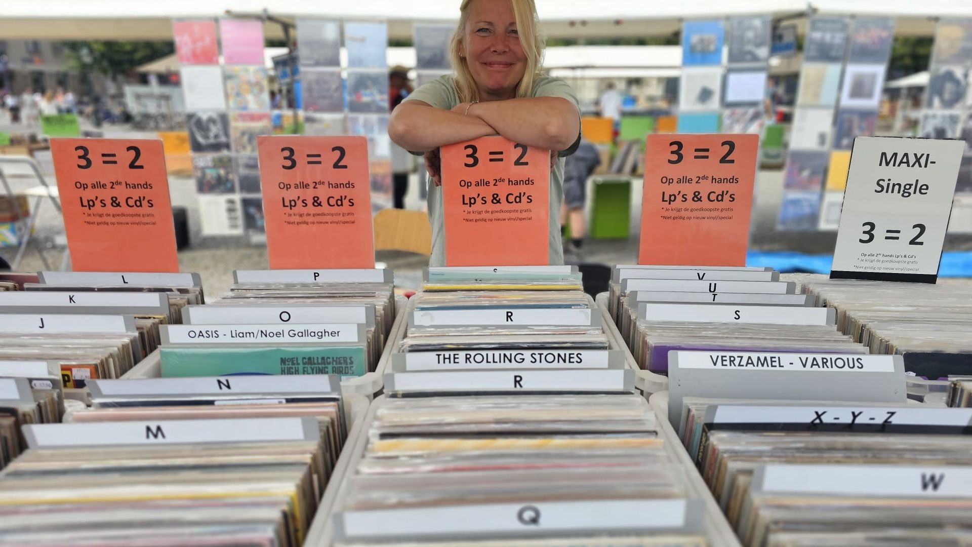 PlatenBeurs en korenfestival samen op Grote Markt