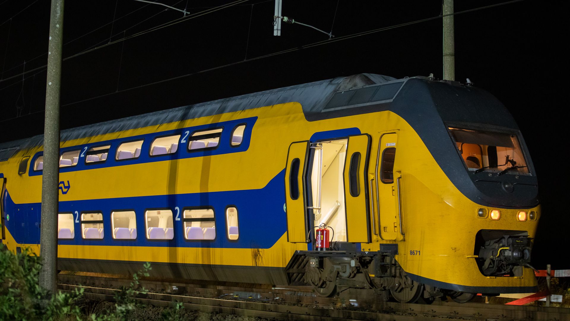 Coupé van trein in brand bij Oudenbosch